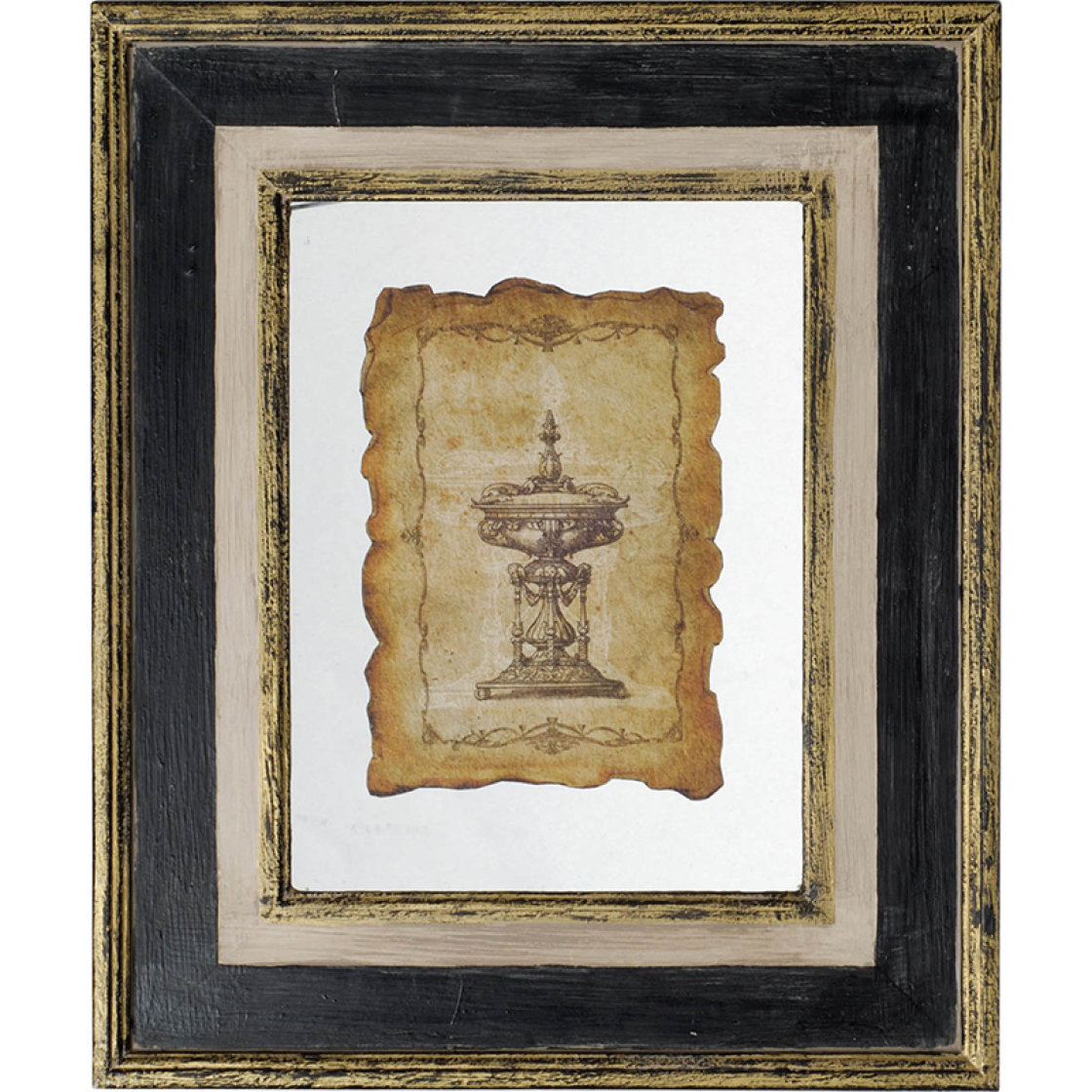 Fleur De Lis Living 18X22" Lucian Framed Antiqued Sculpture Print | Wayfair