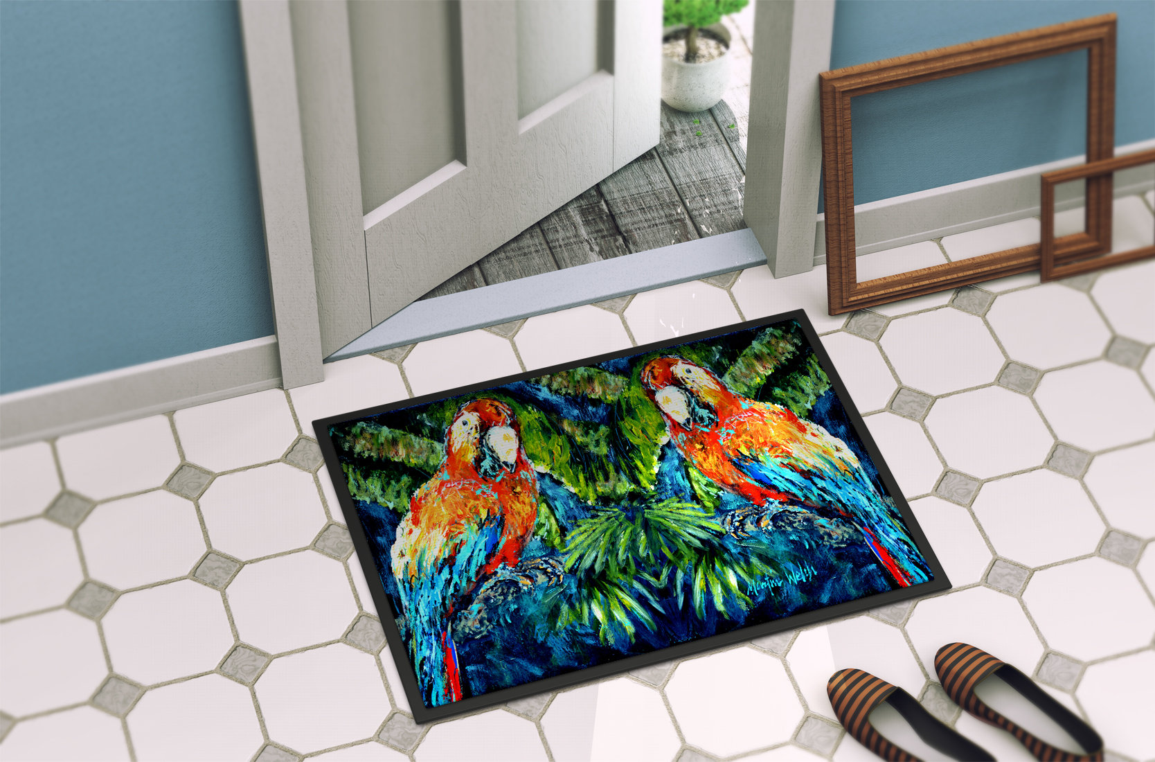 Bay Isle Home™ Epperly Parrots Yo Yo Mama Non-Slip Door Mat & Reviews ...
