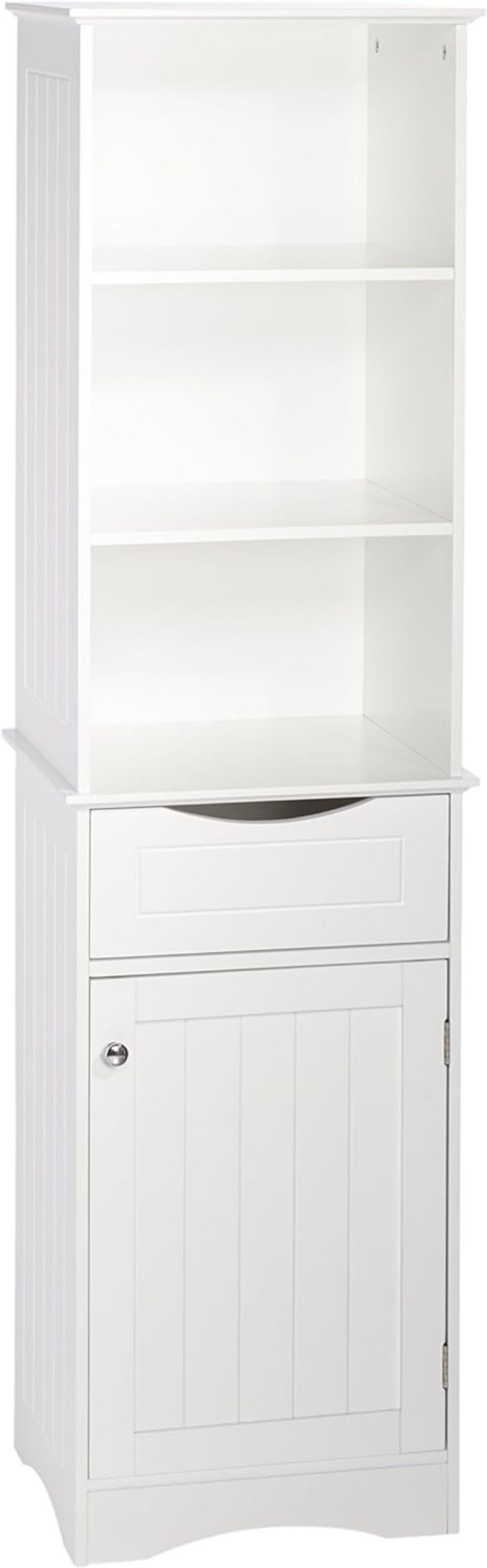Joss & Main White Ashland Bathroom Freestanding Storage Cabinet With ...