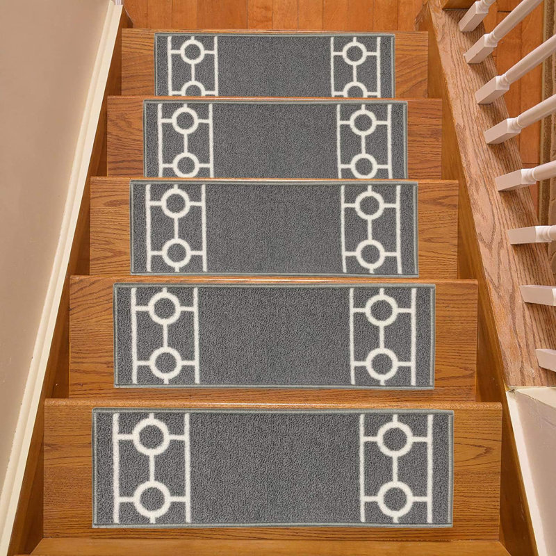 Charlton Home® Slip Resistant Stair Treads Machine Washable Chain ...