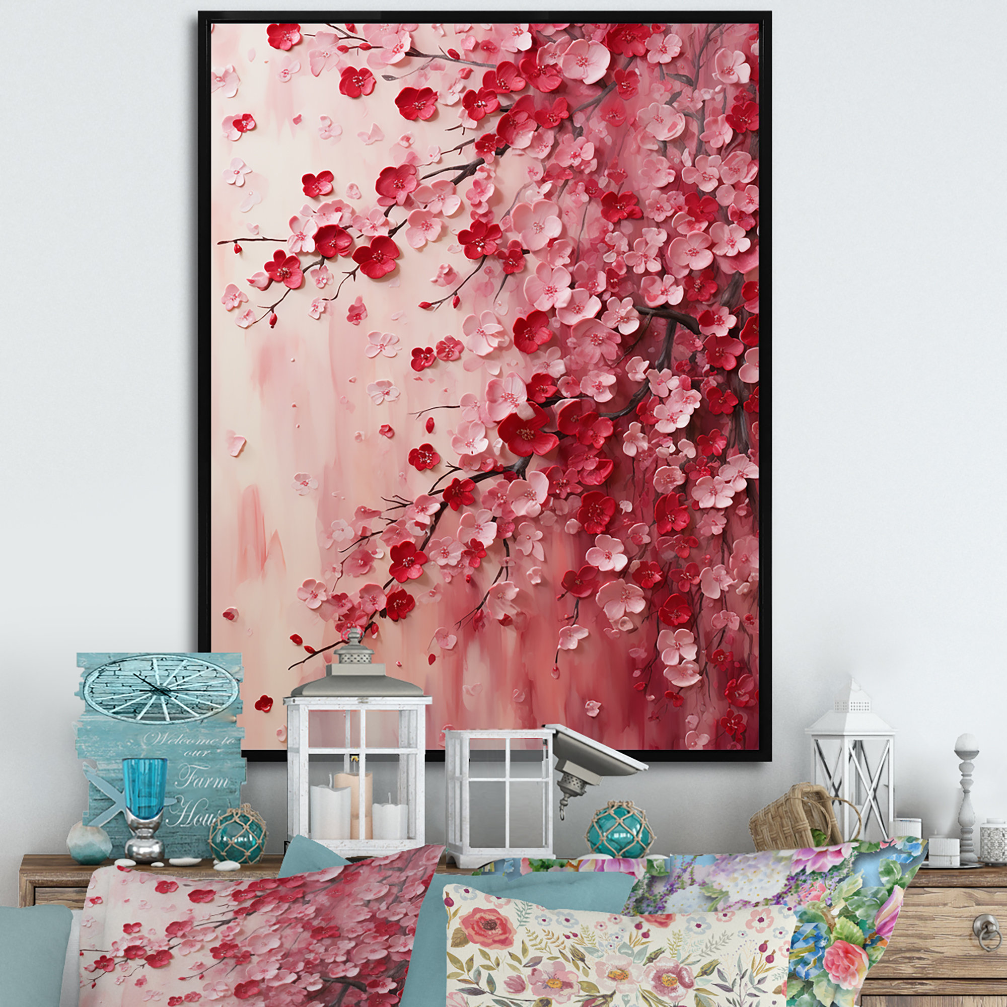 Winston Porter Pink Cherry Orchard Tree In Bloom 4 - Cherry Wall Art ...