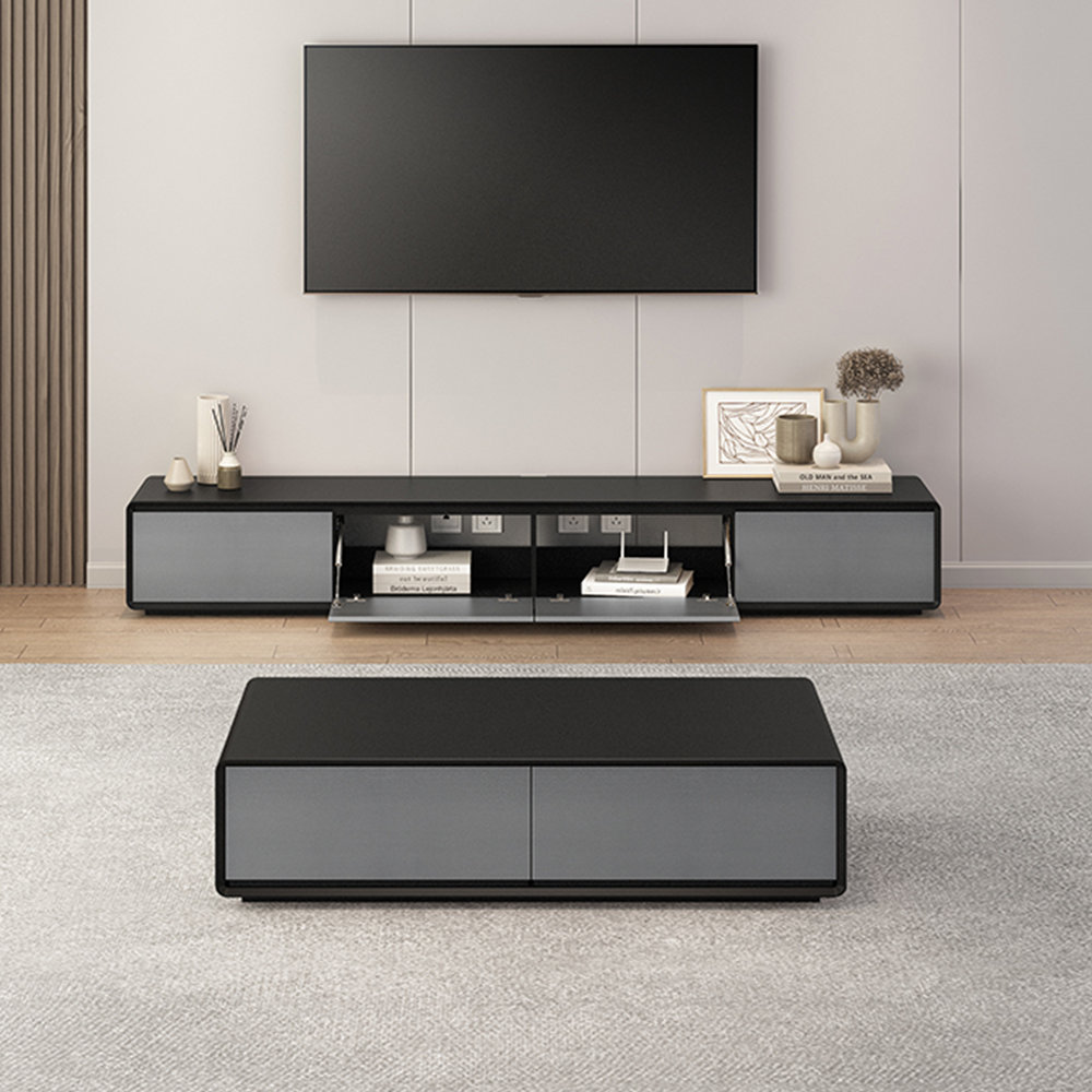 LIZIYE Solid wood multi-level TV stand coffee table | Wayfair