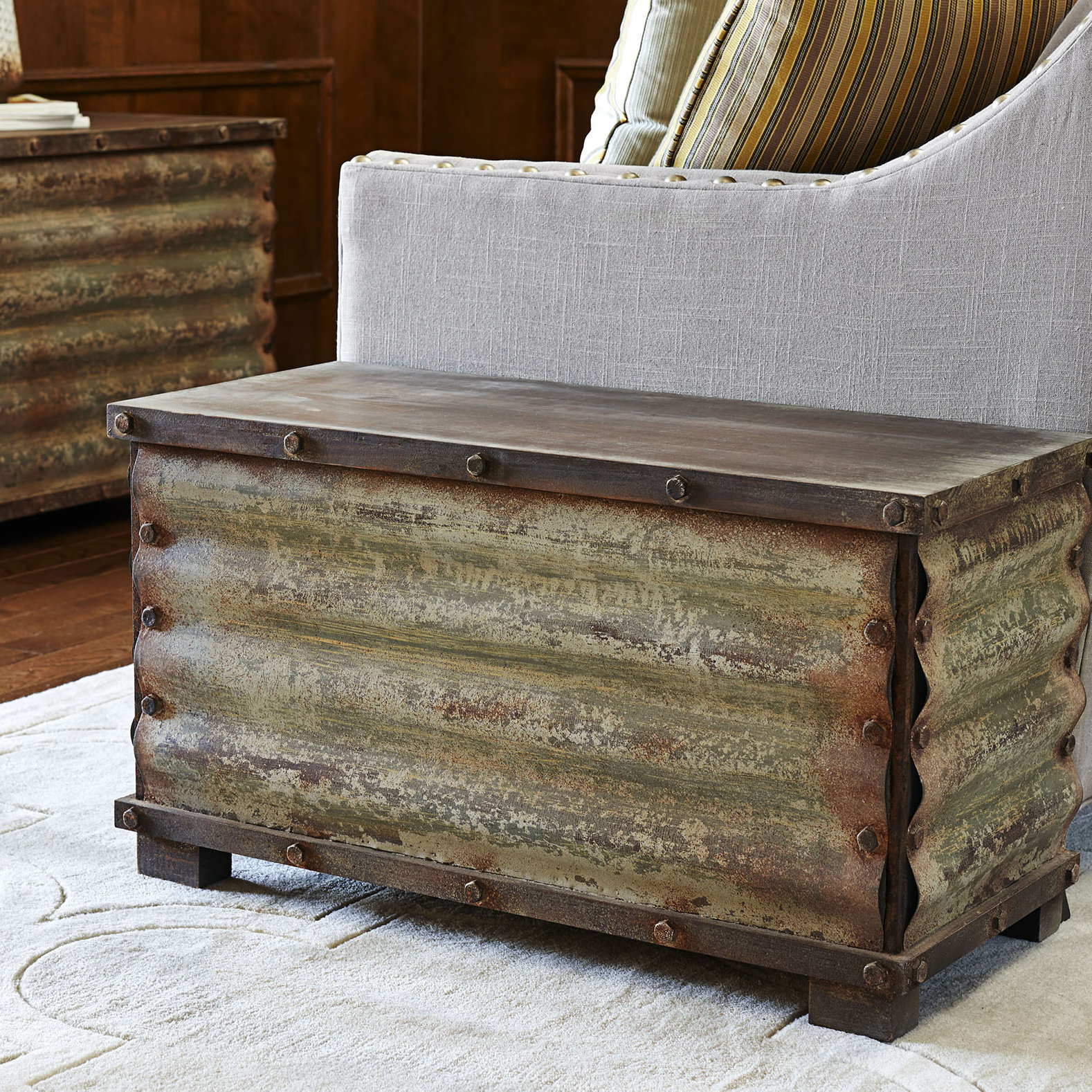 Household Essentials Corrugated Coffee Table Trunk & Reviews | Wayfair