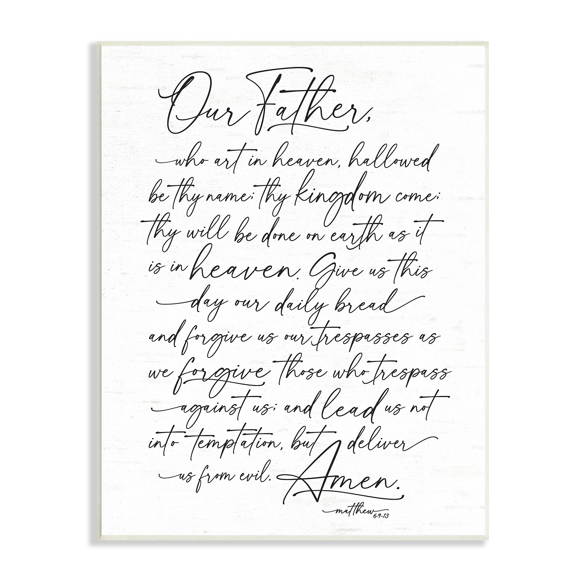 Stupell Industries Our Father Religious Prayer Reading Spiritual ...