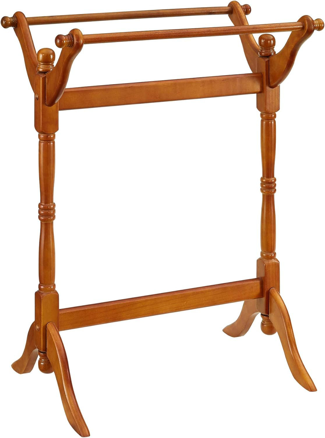 Alcott Hill Oak Finished Blanket/Quilt Rack | Wayfair