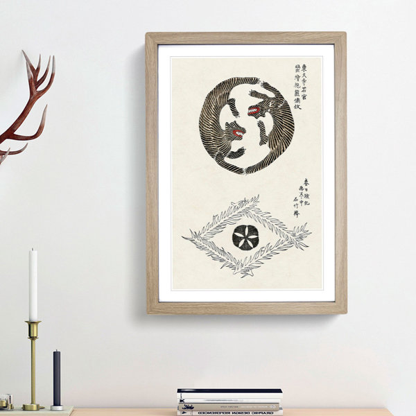 East Urban Home Two Tigers by Taguchi Tomoki - Picture Frame Painting ...