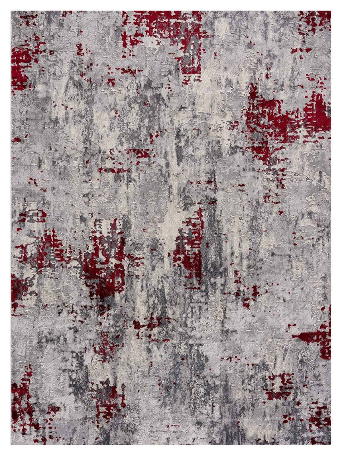17 Stories Red and Gray Abstract Area Rug & Reviews | Wayfair