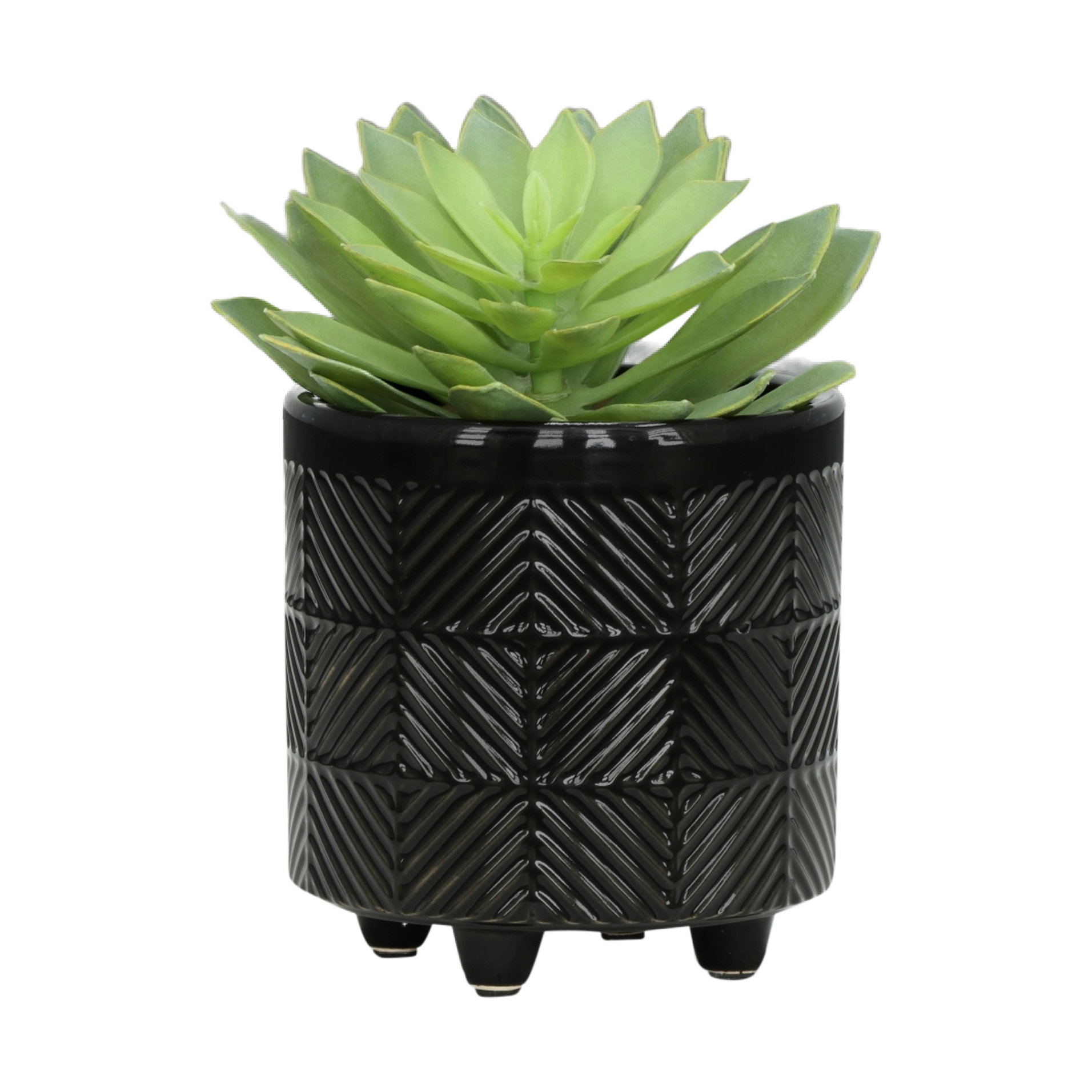 Latitude Run® Shiny Black Ceramic Planters 6/8", Great For Planting ...