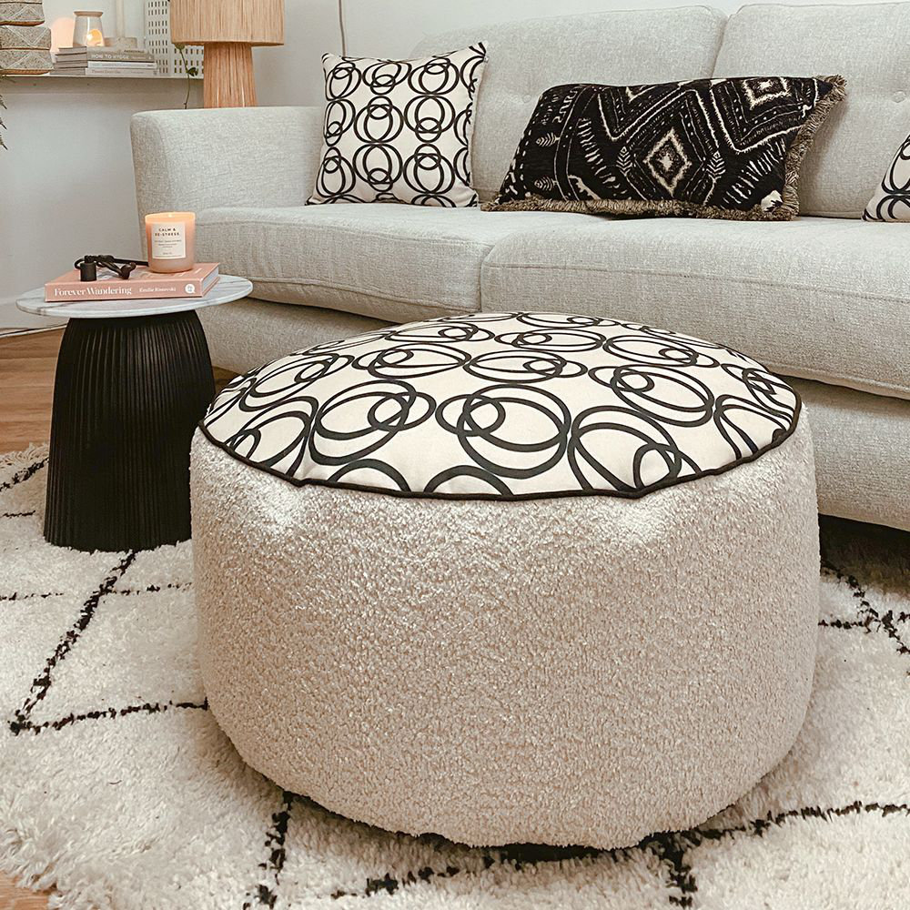 17 Stories rucomfy Beanbags Snug Drum Bean Bag Pouffe - Large Round ...