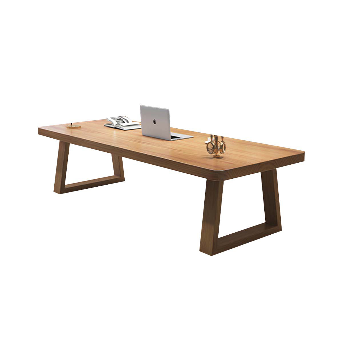Latitude Run® Modern Minimalist Natural Wood Rectangular Solid Wood ...