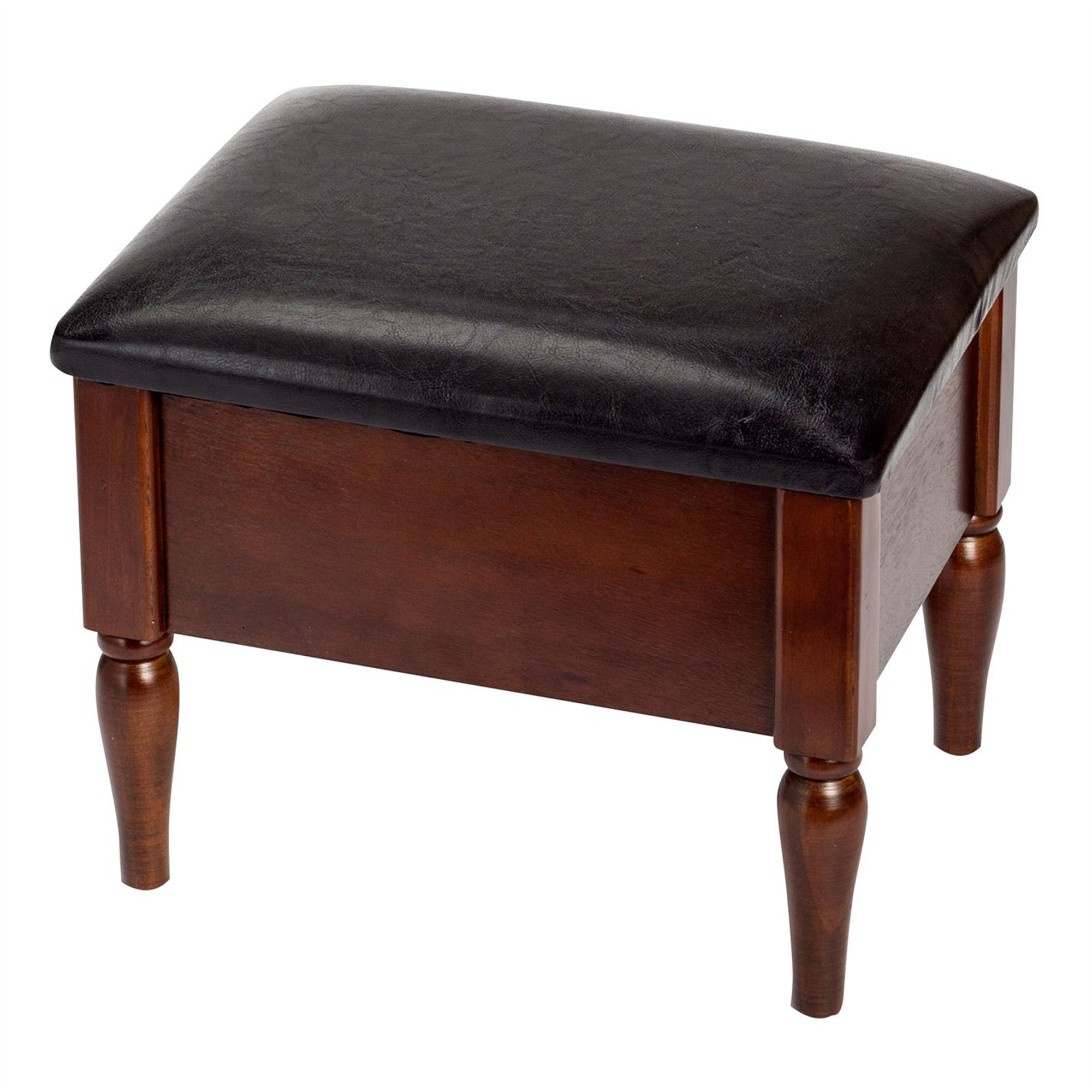 Canora Grey Faux Leather Wooden Foot Rest Stoolby | Wayfair