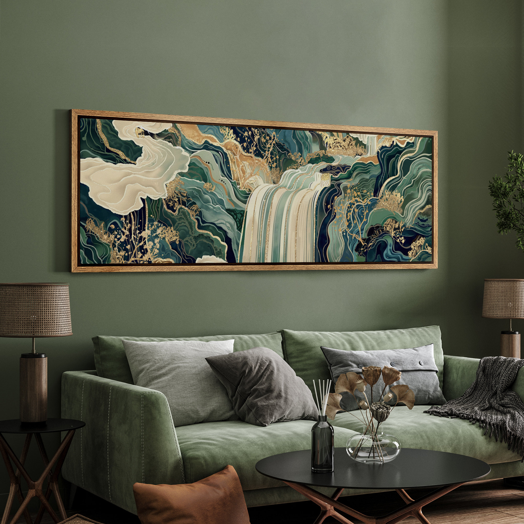 IDEA4WALL Hokusai Ukiyo-e Japanese Waterfall Living Room Extra Large ...