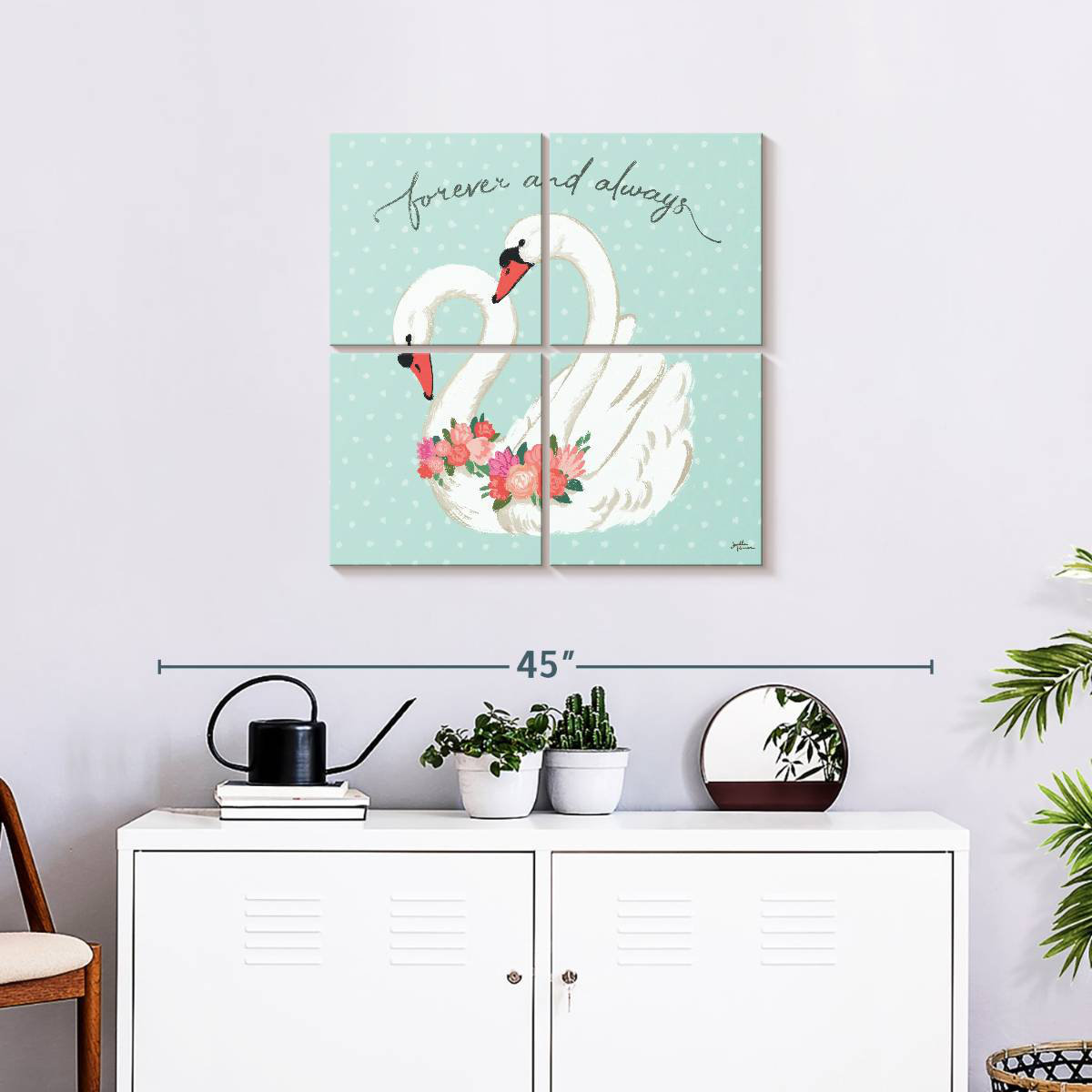 The Holiday Aisle® Lelend Swan Lake VI Mint | Wayfair