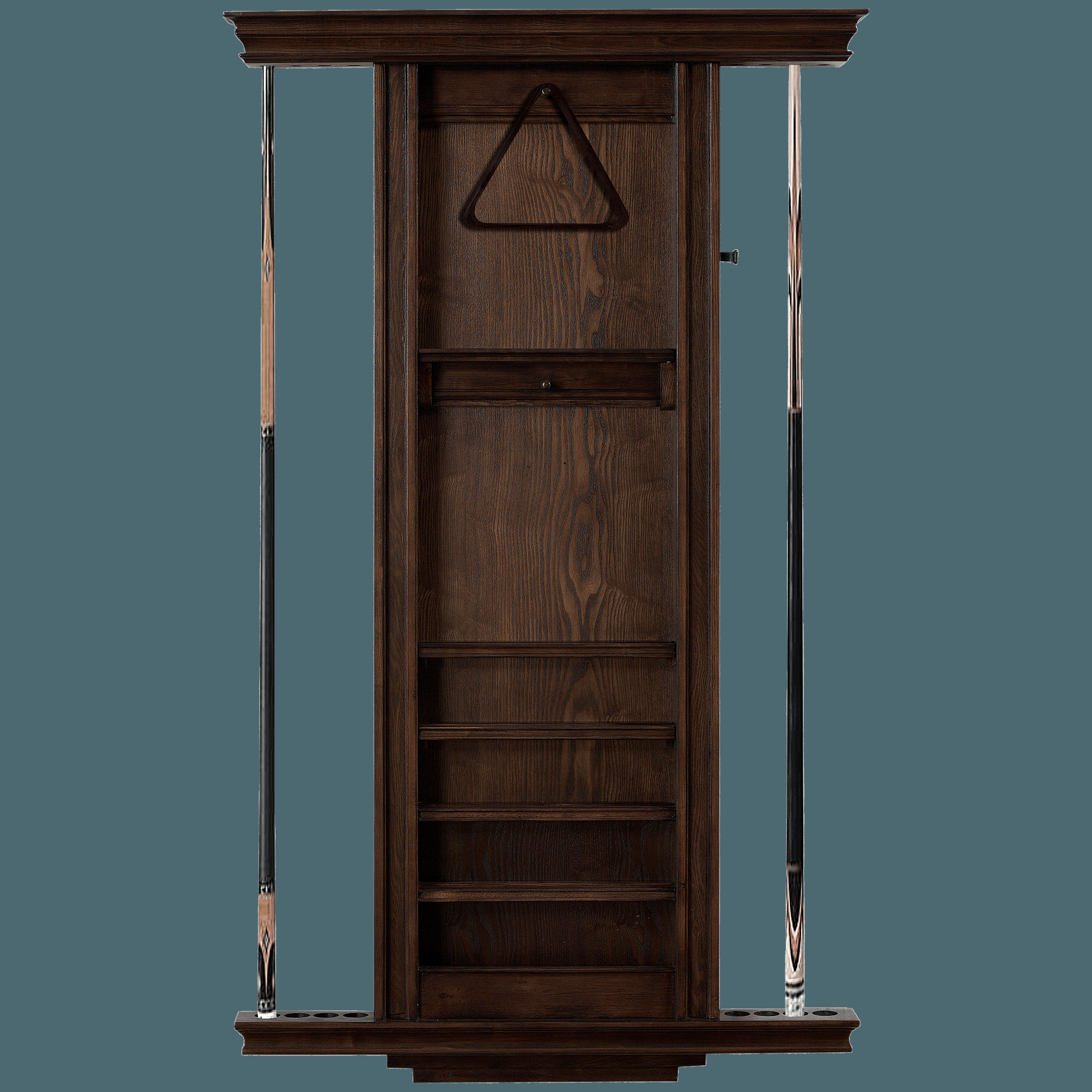 American Heritage Venice Wall Cue Rack - Holds 8 Cues with Storage for ...