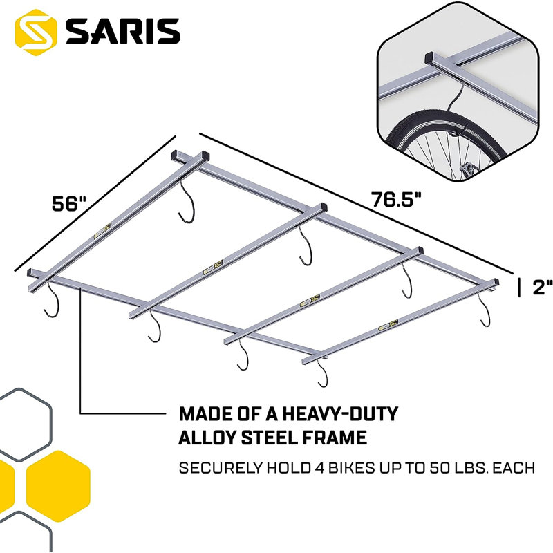 SARIS Steel Ceiling Mounted Bike Rack | Wayfair