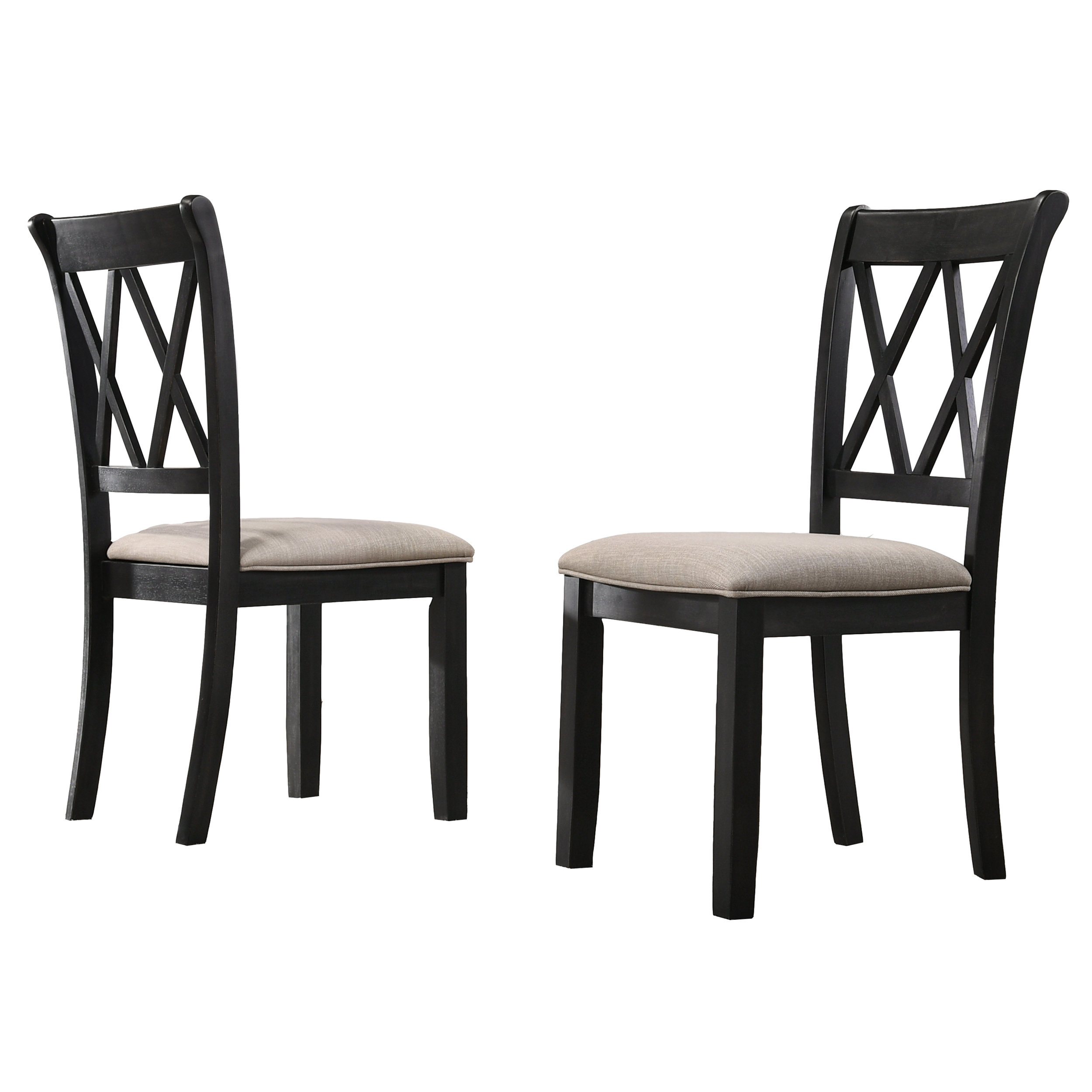 Gracie Oaks Neron Upholstered Dining Chair with Cross Back Design ...