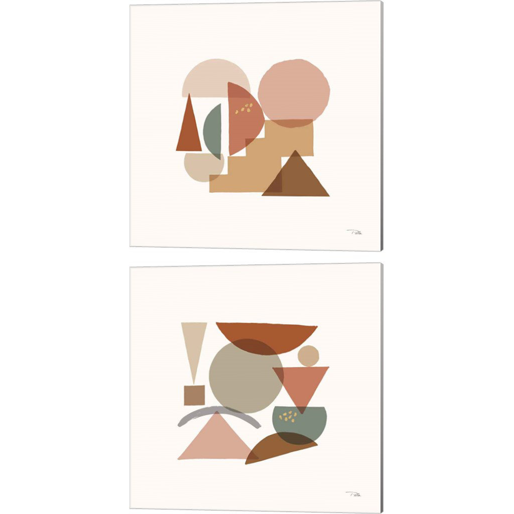 Ivy Bronx Geo Metrical by Pela - 2 Piece Wrapped Canvas Painting Set ...
