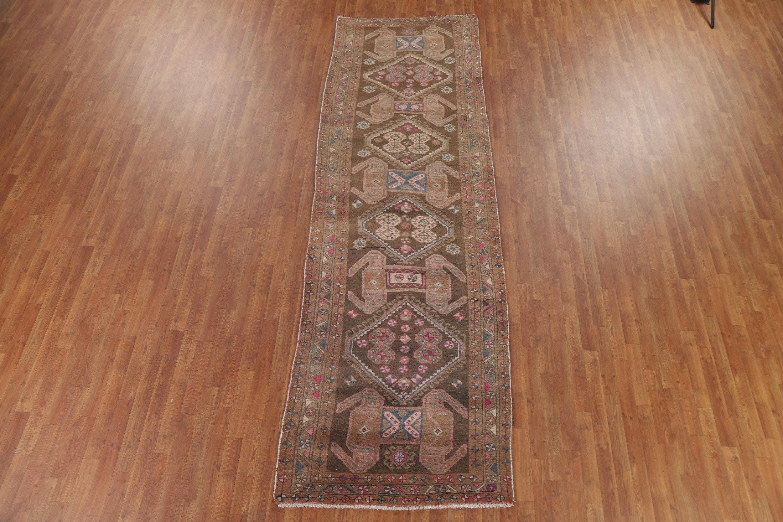 Bloomsbury Market Brown Wool Runner Rug 4x12 | Wayfair
