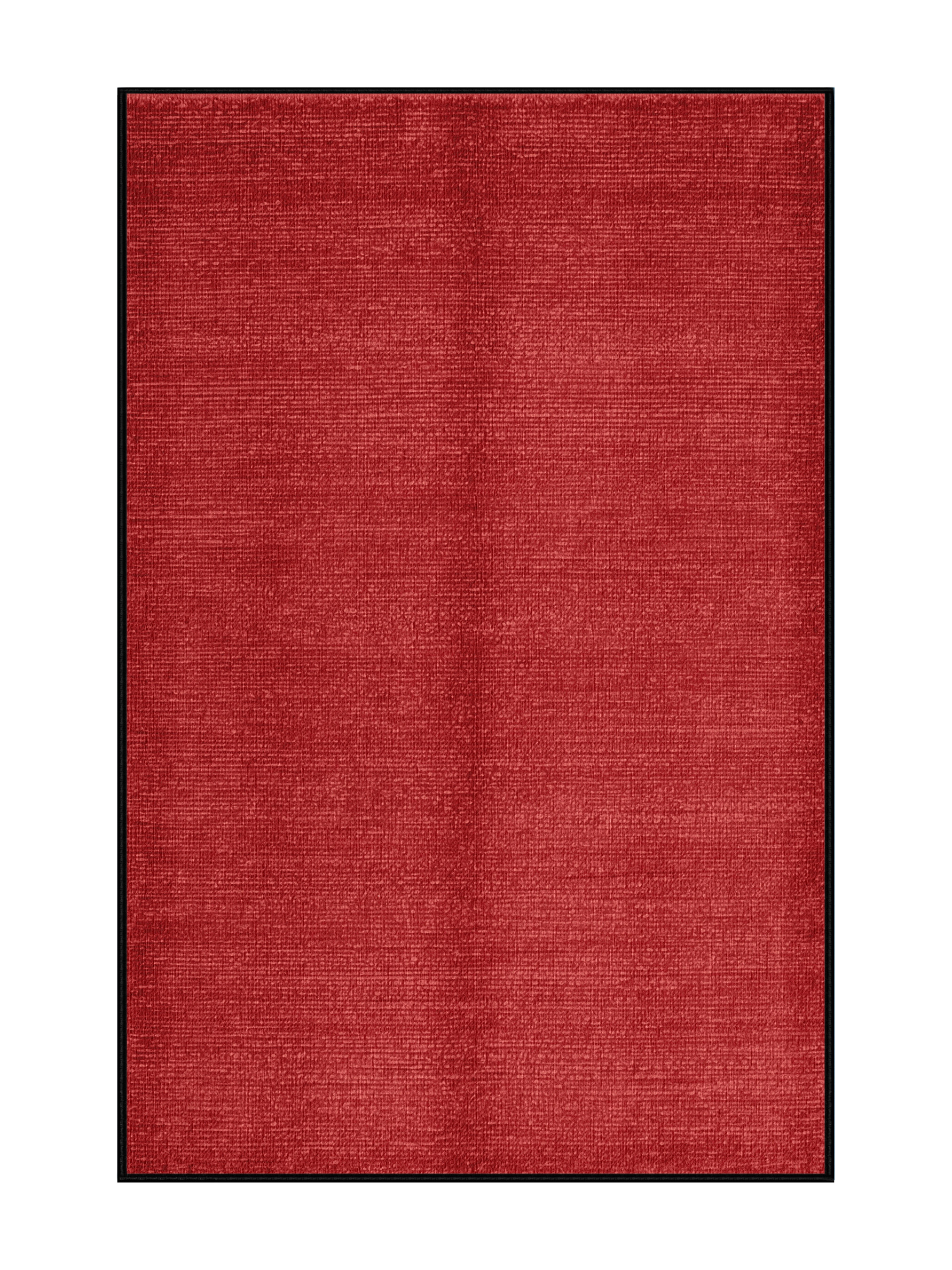 Hokku Designs Machine Washable Solid Red Area Rug | Wayfair