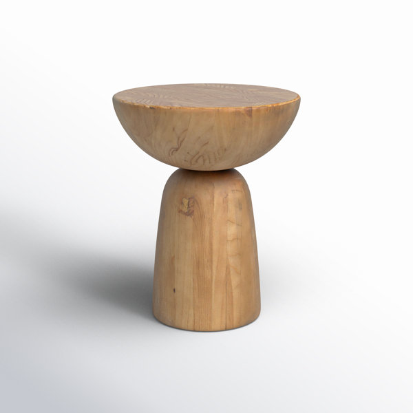Dovetail Furniture Balak Solid Wood Pedestal End Table | Perigold