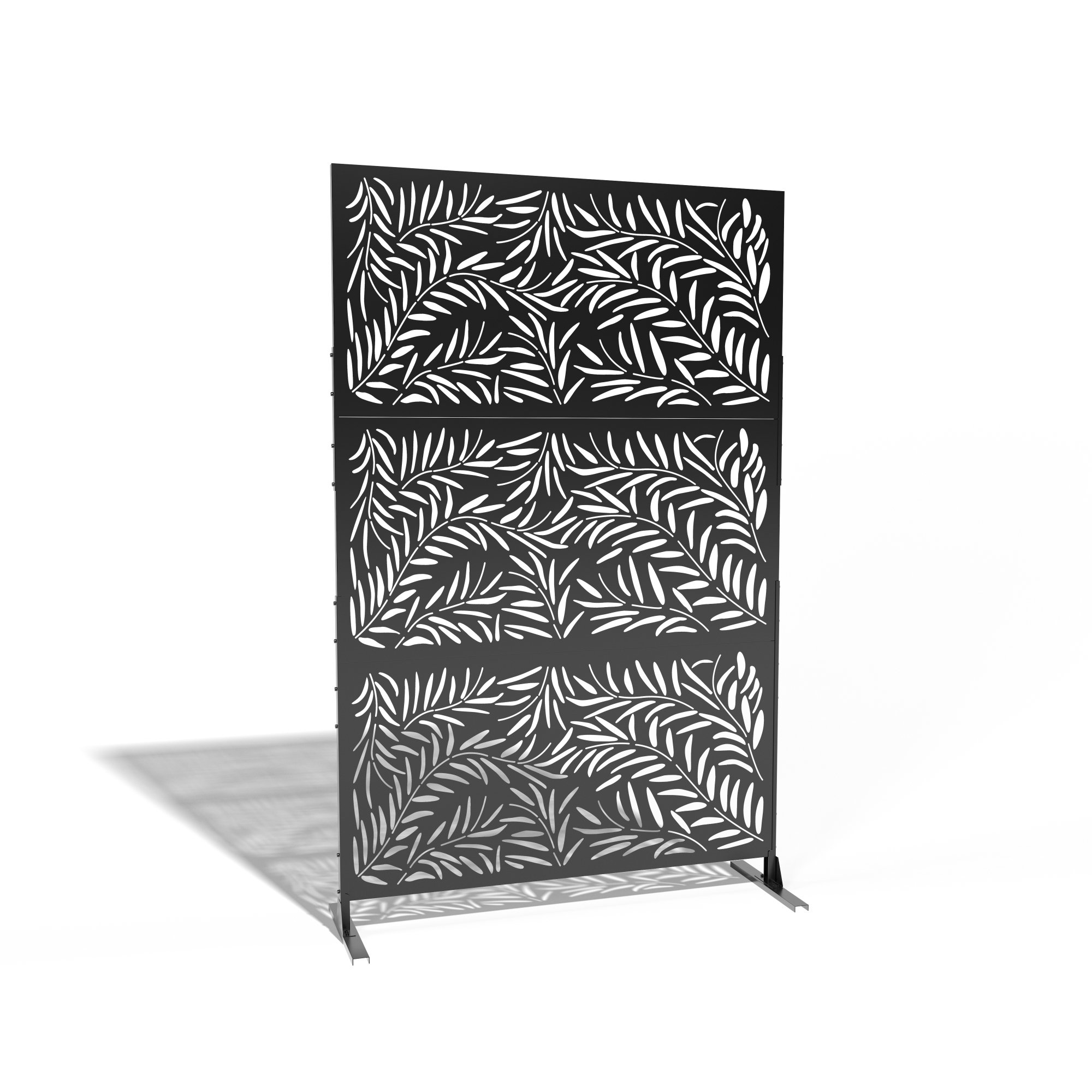 Slat Solution Tree Fern Decorative Metal Privacy Screens – 3-panel ...