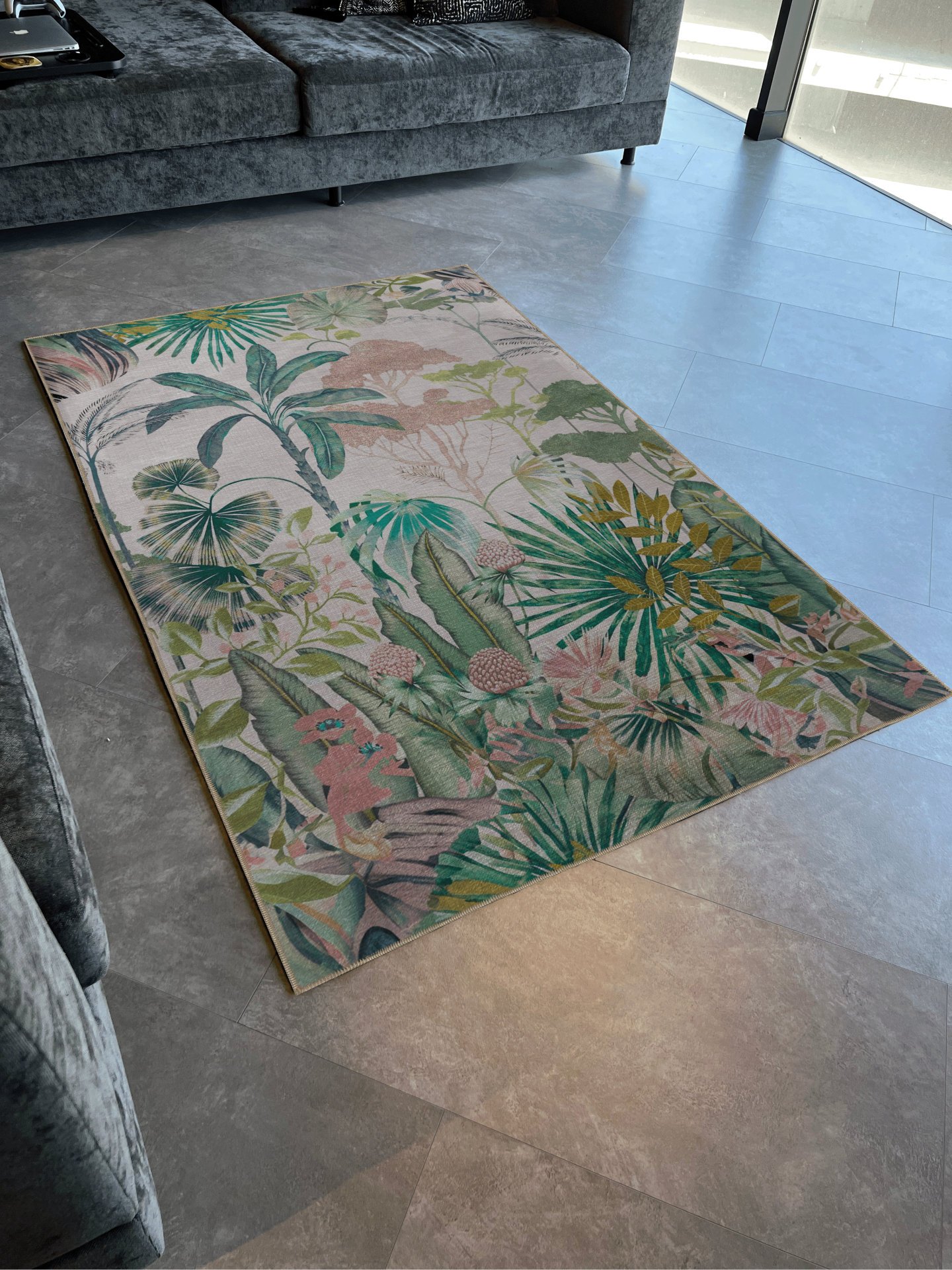 Dakota Fields Multi-Colored Tropical-Themed Flower and Tree Patterned ...