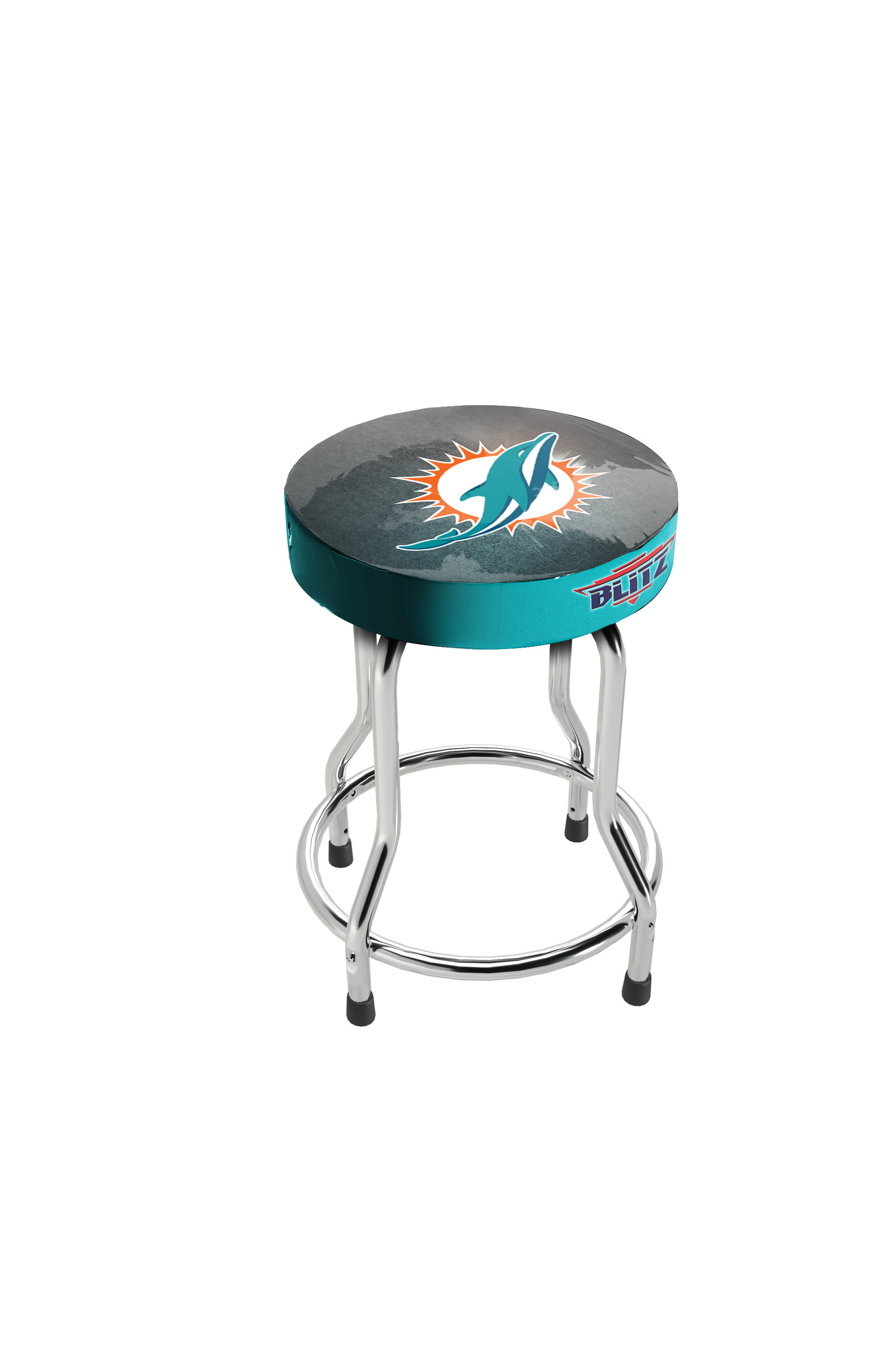 Arcade 1Up Miami Dolphins Adjustable NFL Blitz Team Pub Stool ...