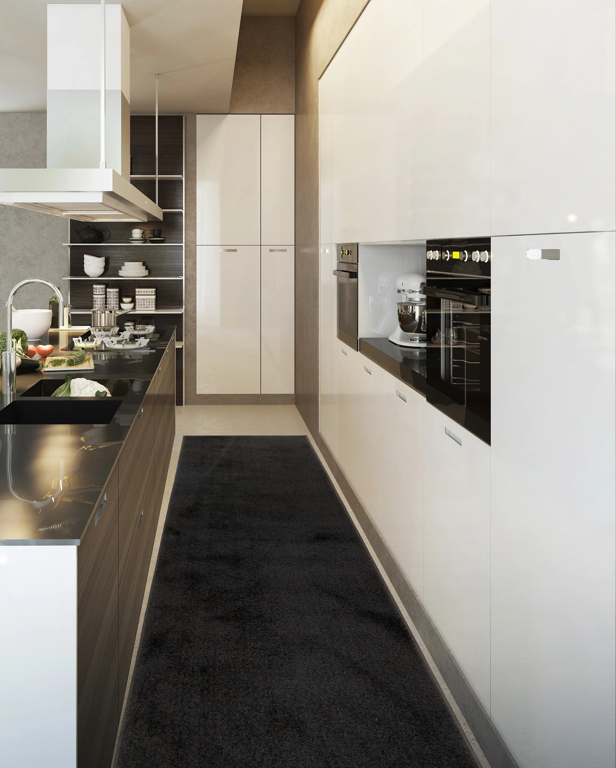 Ebern Designs Harrish Custom Size Solid Black Color Medium Pile Slip ...