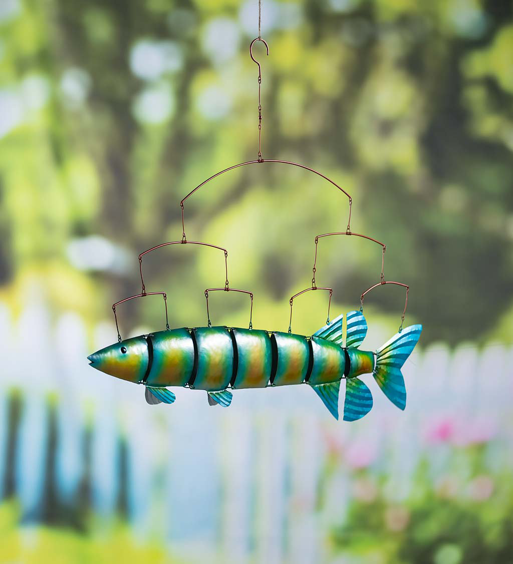 Arlmont & Co. Lilybelle Fish Mobile Outdoor Wind Chime & Reviews | Wayfair