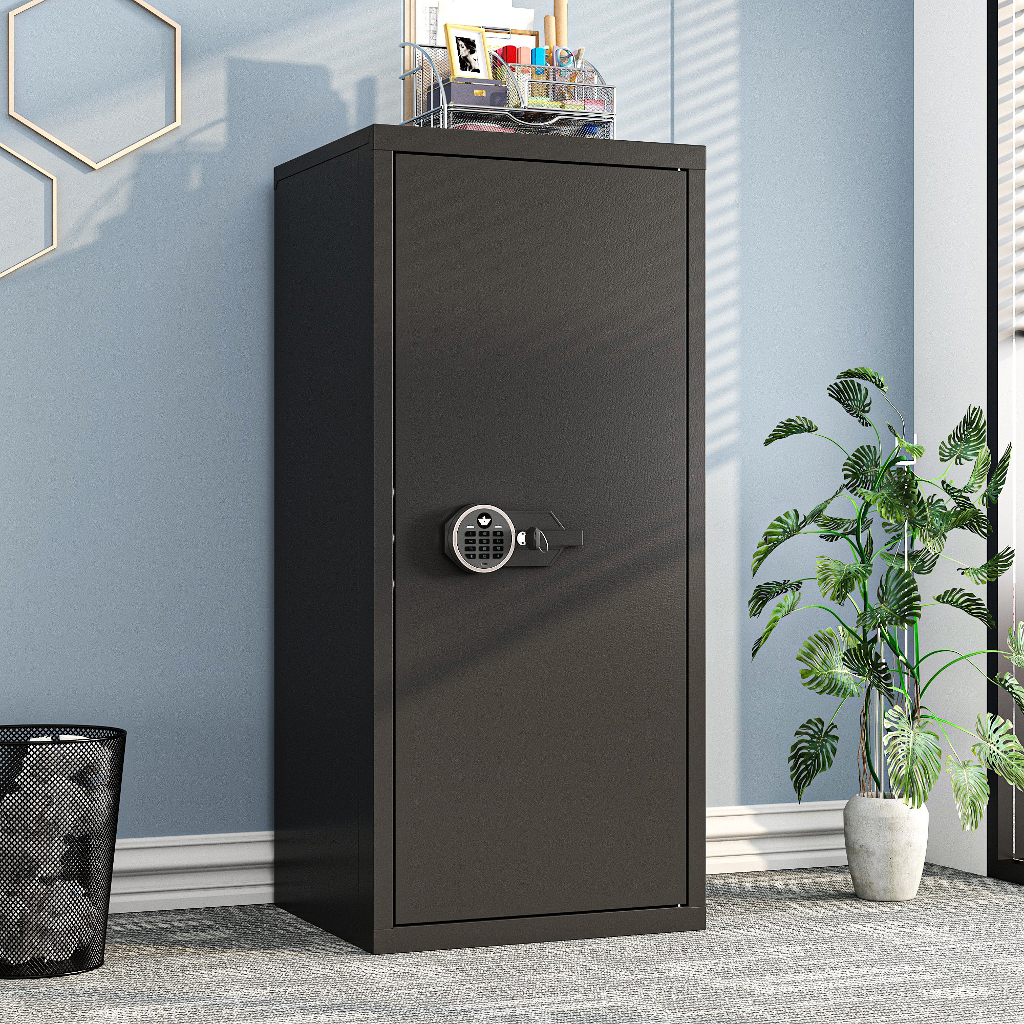 Morinome Heavy-Duty Steel Security Locker With LED Light & Locking ...