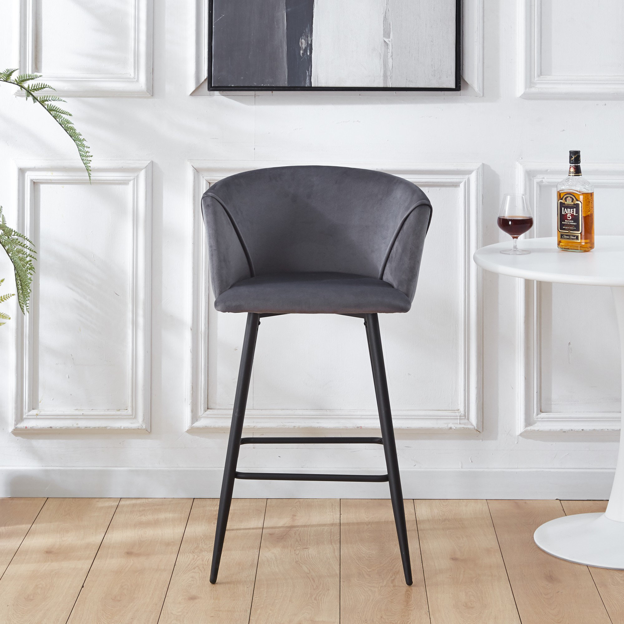 Mercer41 Ergonomically designed bar stools (set of 2) - Wayfair Canada