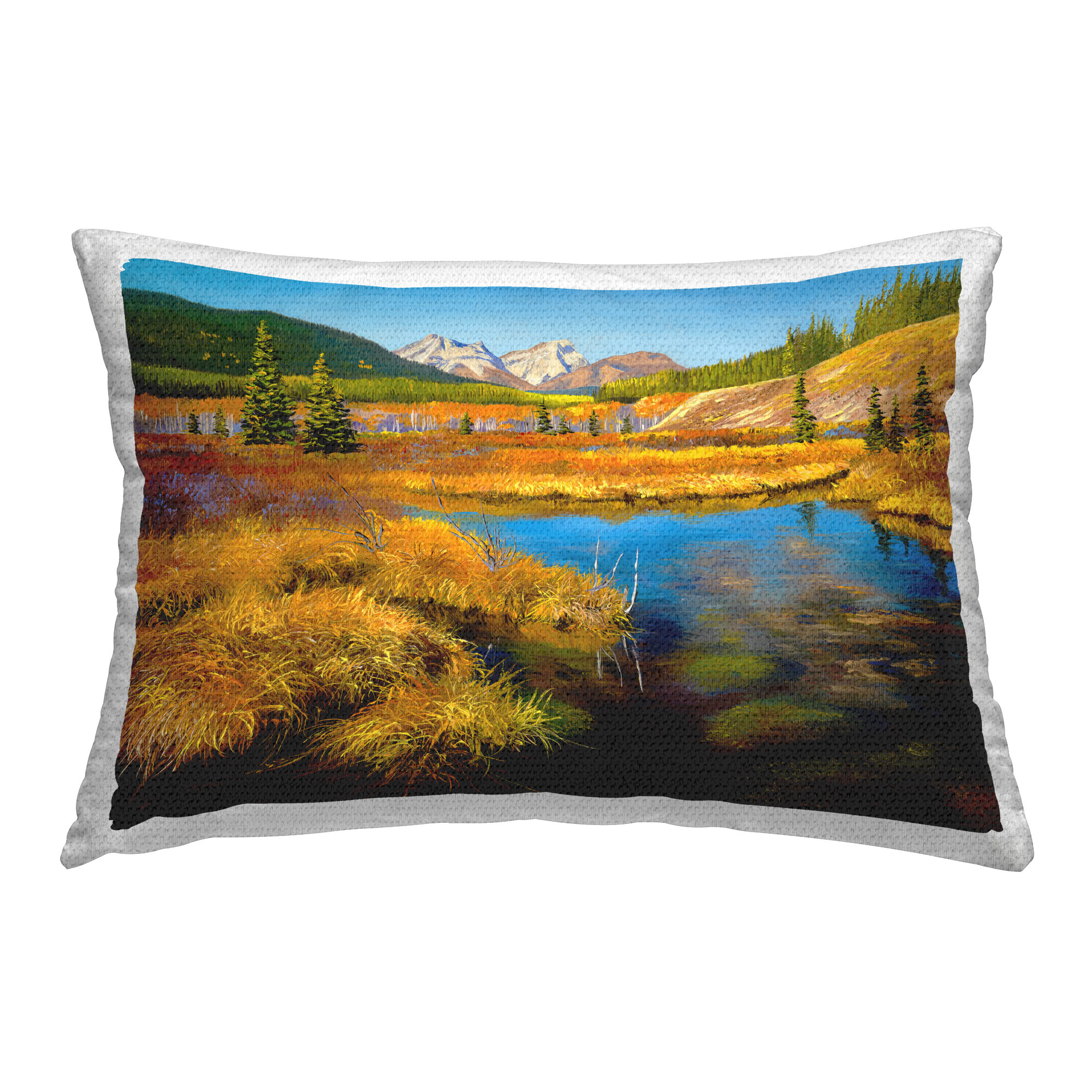 Stupell Industries Autumn Marsh View Outdoor Printed Pillow by Andrew ...