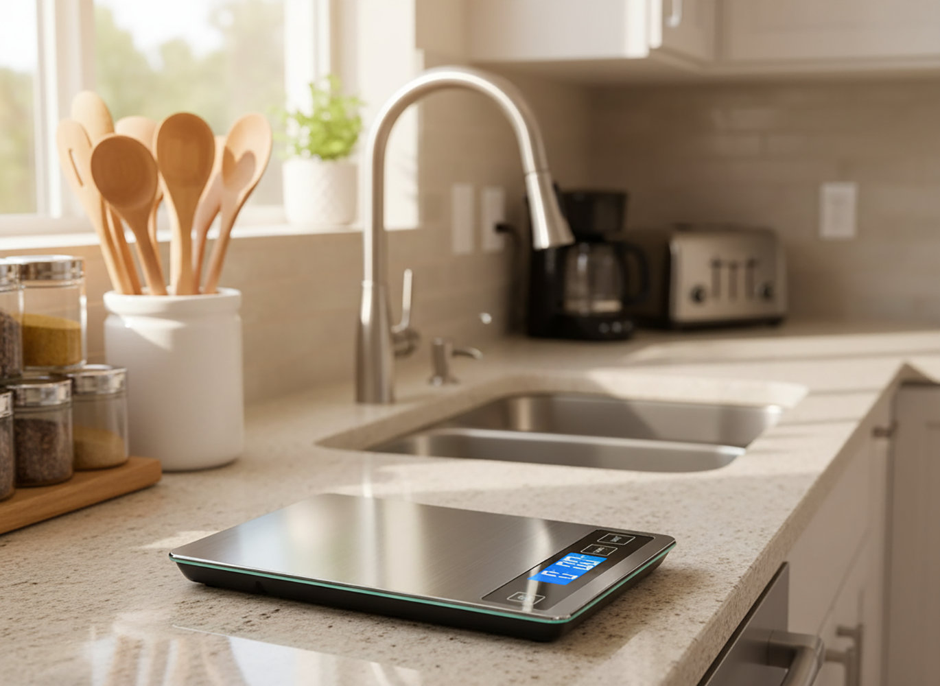 NAISIDIANZI 22-Pound Black Kitchen Scale With Digital Weight Units In ...