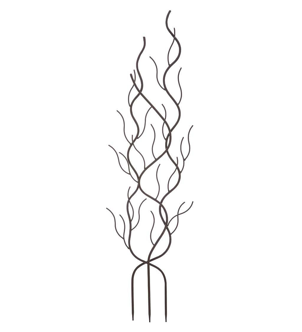 Wind & Weather Abstract Branches Metal Garden Trellis with Three ...