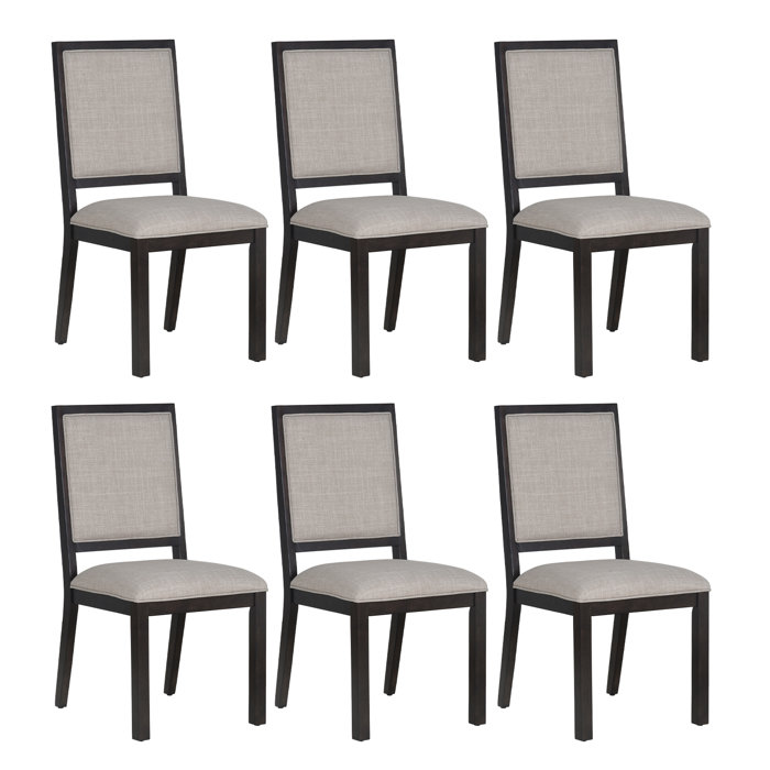 Red Barrel Studio® Fabric Upholstered Side Chair Soild Wood Dining ...