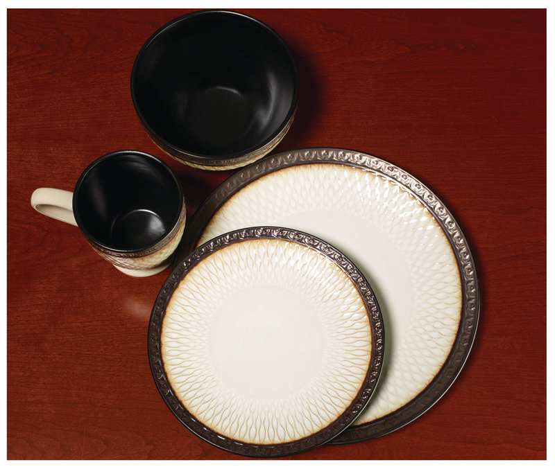 Gourmet Basics by Mikasa Sorrento 16-Piece Stoneware Dinnerware Set ...