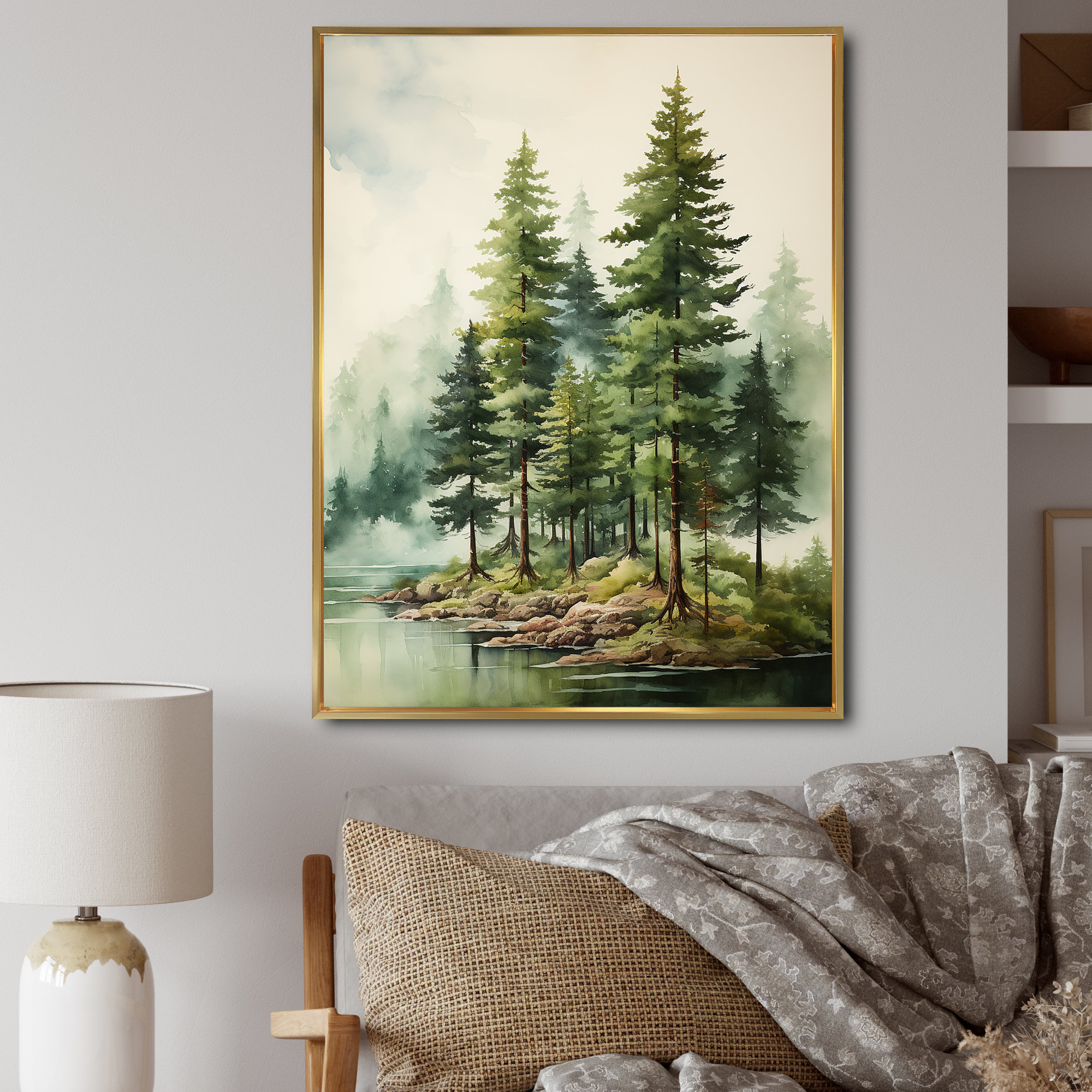 Millwood Pines Green Pine Tree Eternal Guardians III - Print on Canvas ...