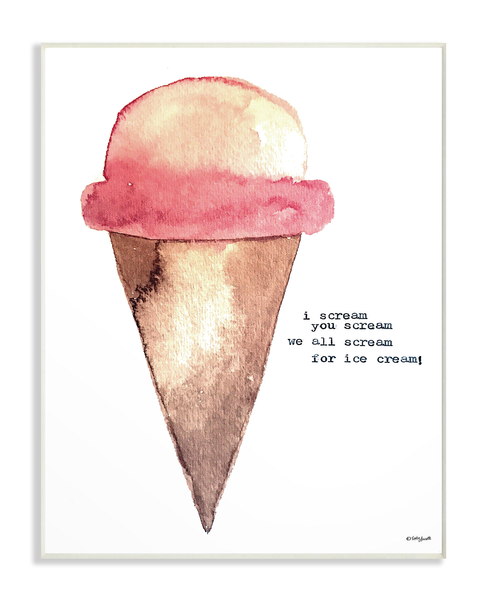 Harriet Bee Abiding I Scream For Ice Cream Watercolor - Wayfair Canada
