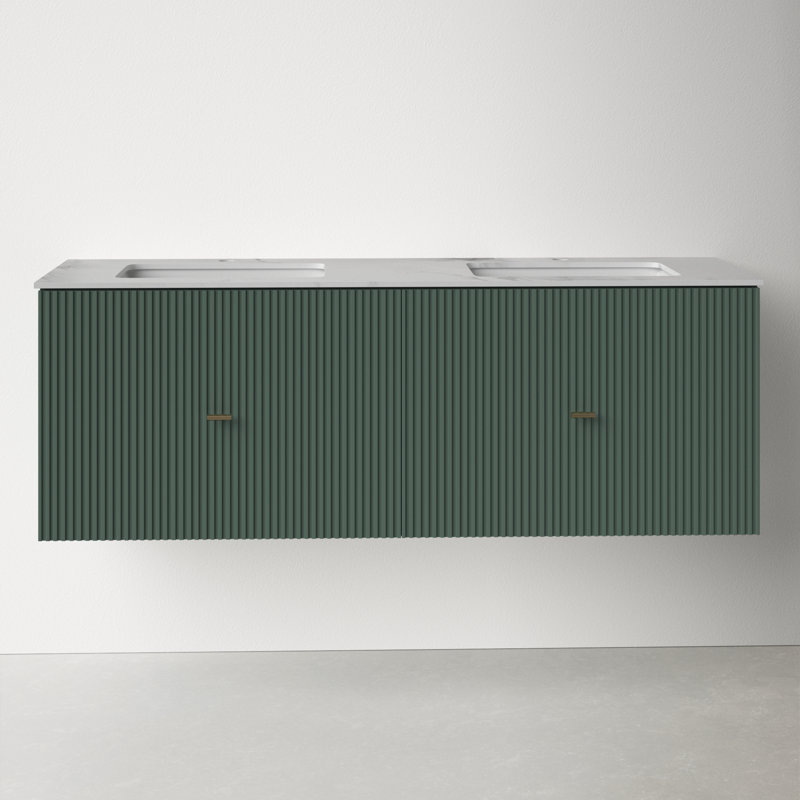 AllModern Jamell 59.06'' Double Bathroom Vanity with Top & Reviews ...
