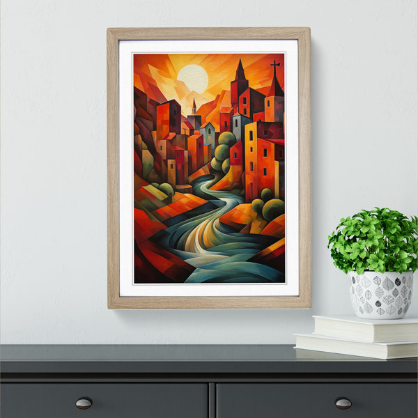 Big Box Art River Cubism No.2 - Print | Wayfair.co.uk