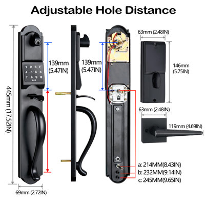 NEWBANG Keypad Deadbolt (Keypad-Keyed) For Single Front Door, Heavy ...