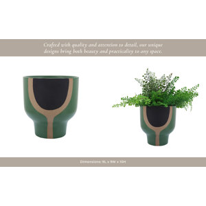AllModern Sagebrook Home Haynes Ceramic Elegant Indoor Planter - Uplift ...