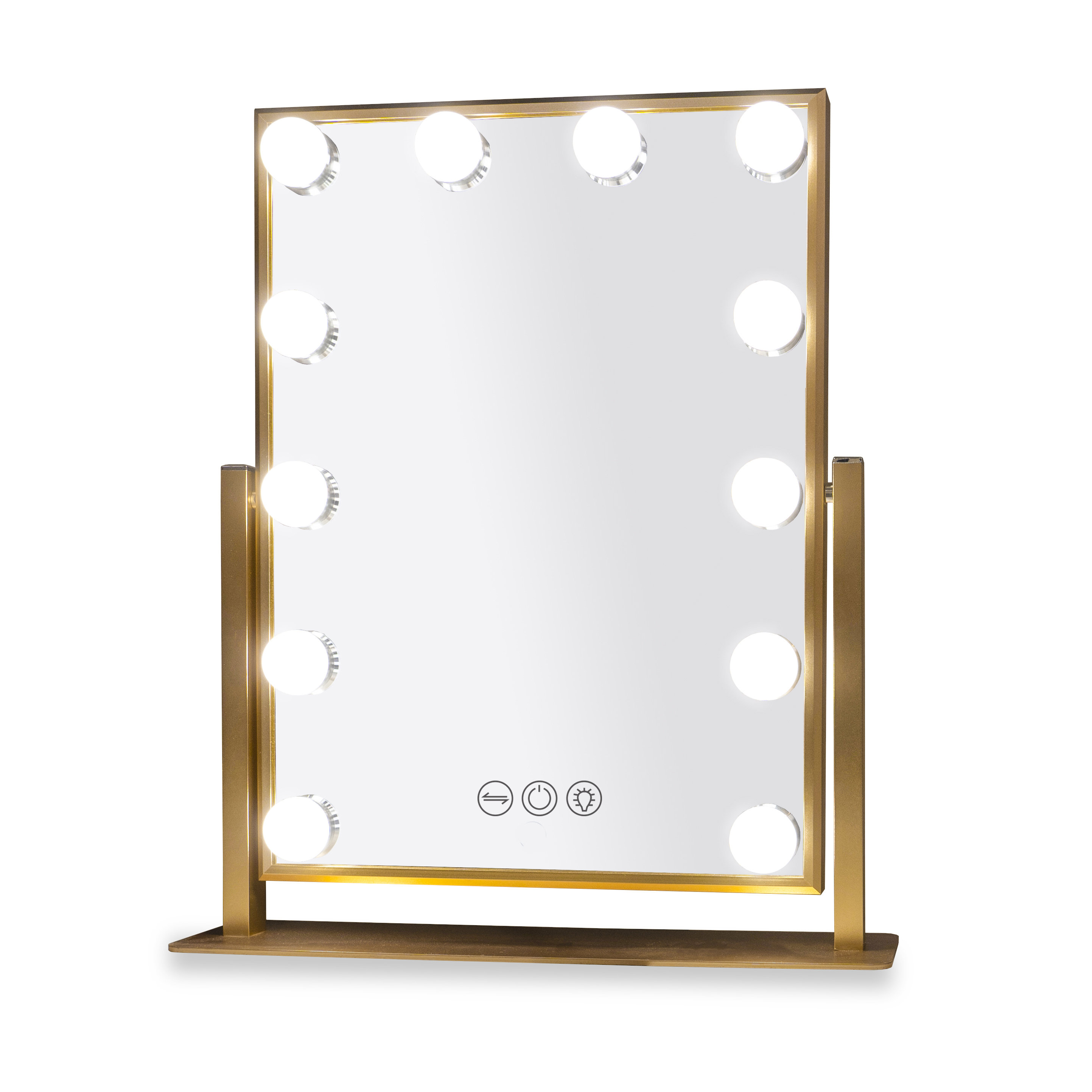 Everly Quinn Vitoriano Rectangle LED Metal Floor Mirror | Wayfair