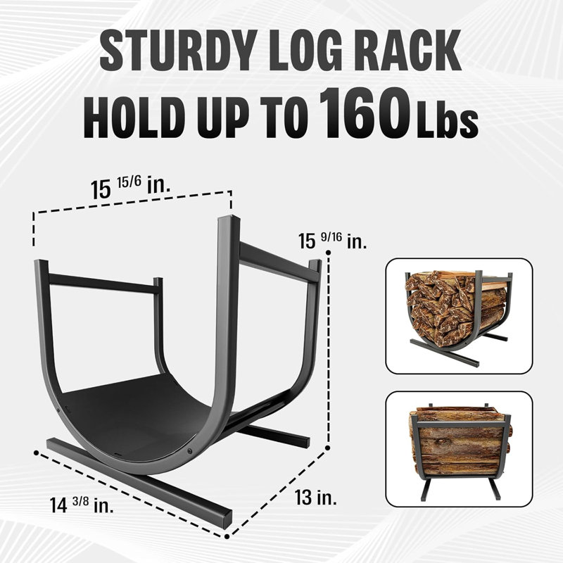 Arlmont & Co. Steel – Firewood log rack - Basic | Wayfair