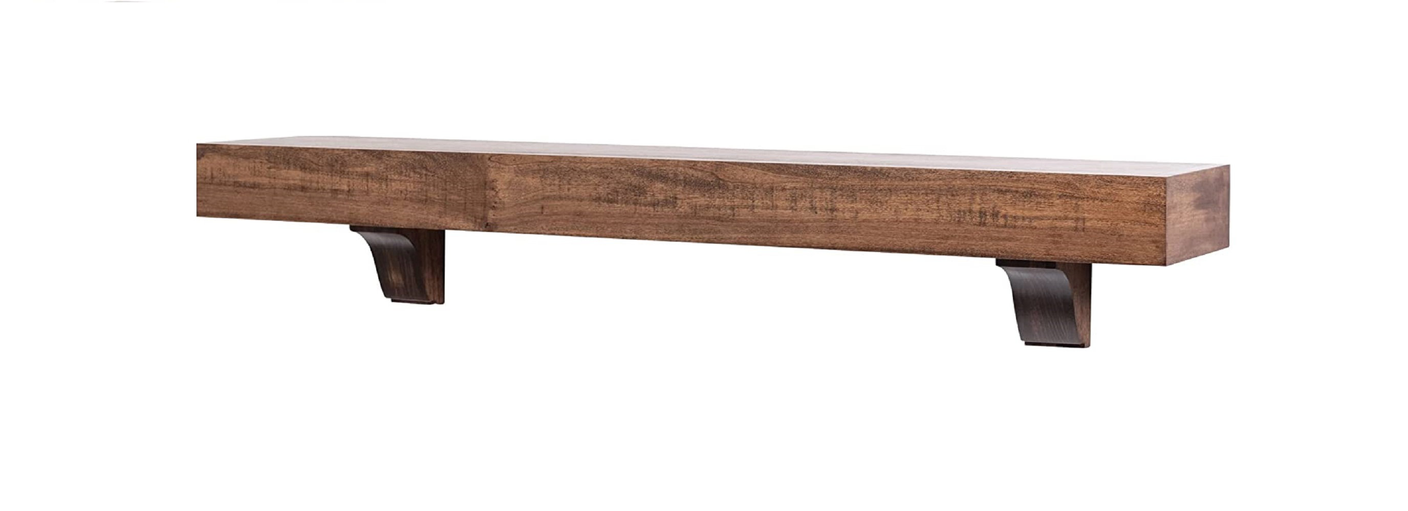 Loon Peak® Enrigue Floating Mantel Shelf - Modern Poplar Wood Shelf for ...