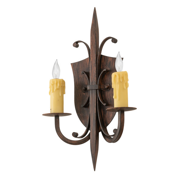 Meyda Lighting Shield Steel Candle Wall Light | Wayfair