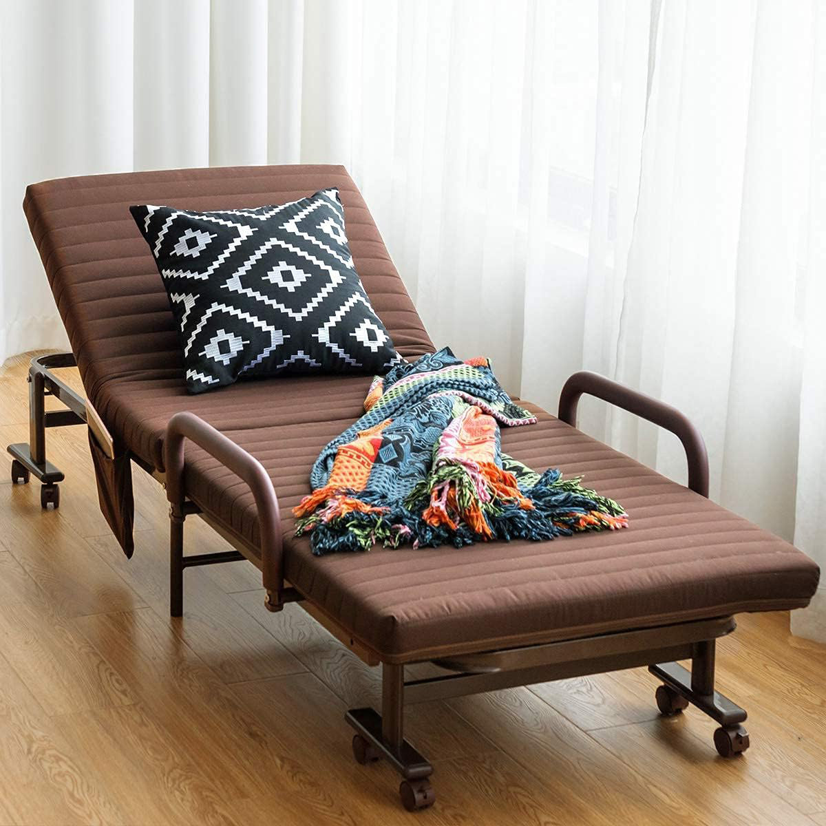 Latitude Run® Foldable Guest Bed with Adjustable 6 Position,Side ...