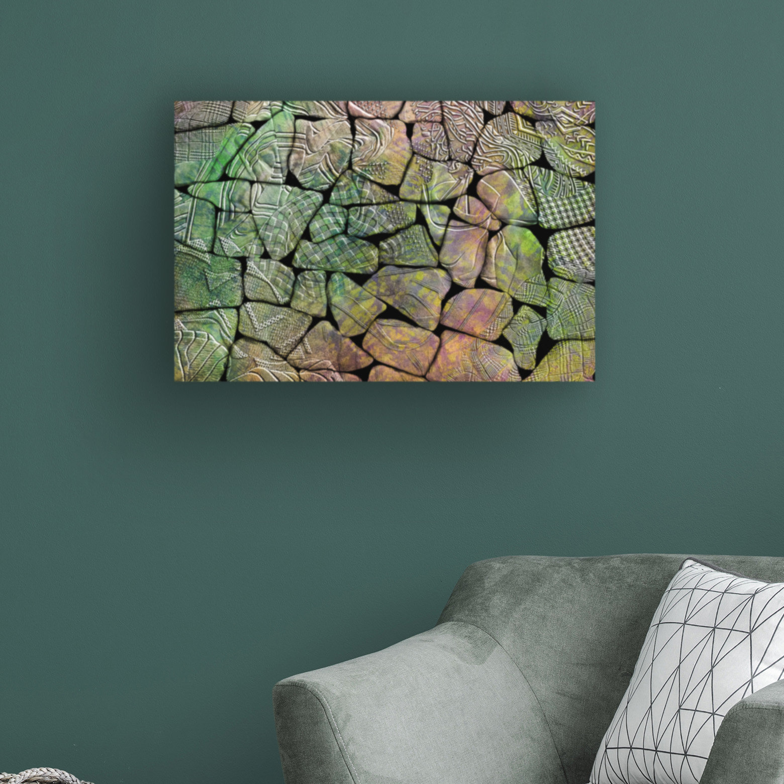 Dakota Fields Textured Pebbles 18 by Anita Vincze - Wrapped Canvas ...