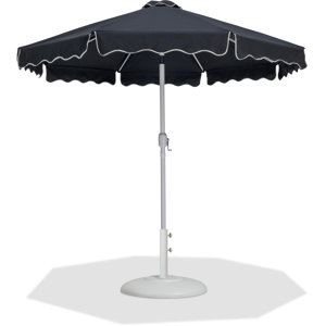 Arlmont & Co. Chavonte Fabric With Piping / Aluminum Patio Umbrella ...