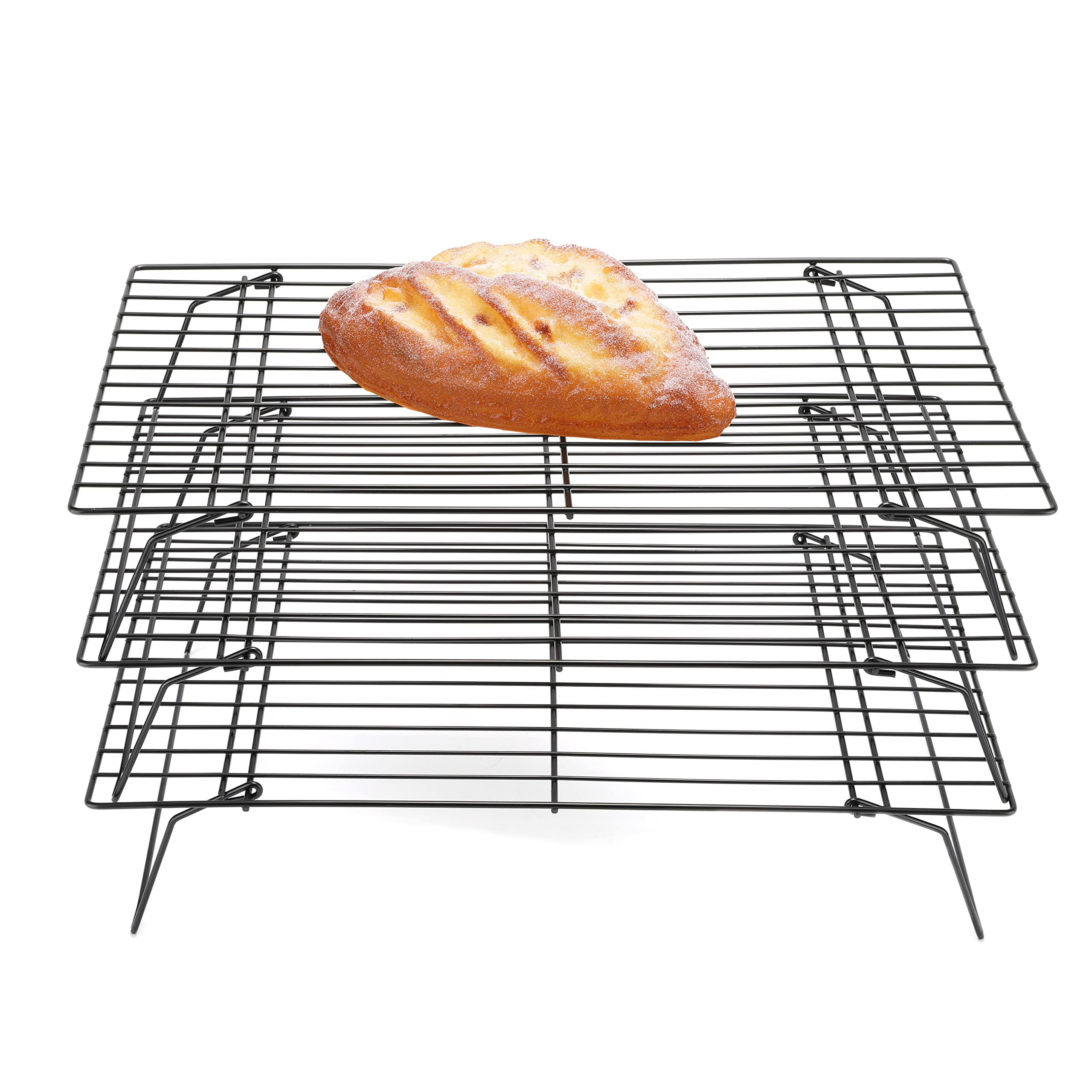 TUHOME FURNITURE LLC 3-Tier Stackable Cooling Rack, Stainless Steel ...